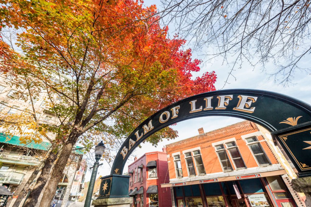 Basin Spring Park Arch_Fall_One - Eureka Springs Fall Foliage